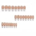 24 Pieces Long-Style Minimalist White-Edged Nail Art Stickers for ...