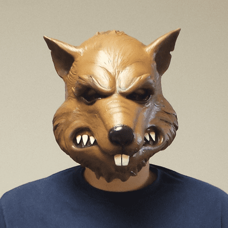 Splinter Mask Teenage Mutant Ninja Turtles TMNT Rat Head Costume Face ...