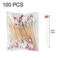Cocktail Sticks, 100Pcs Cocktail Sticks for Food, Disposable Bamboo ...