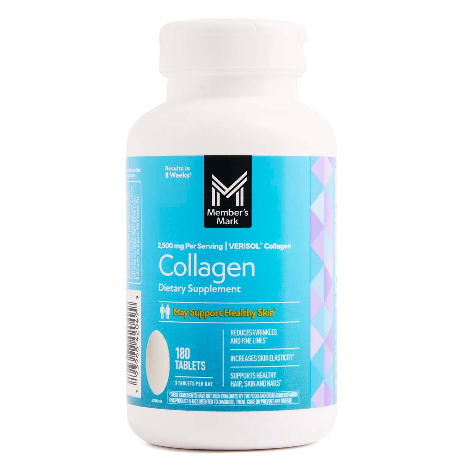 Member's Mark VERISOL Collagen Tablets, 2500 mg, 180 ct. - Samsclub.com