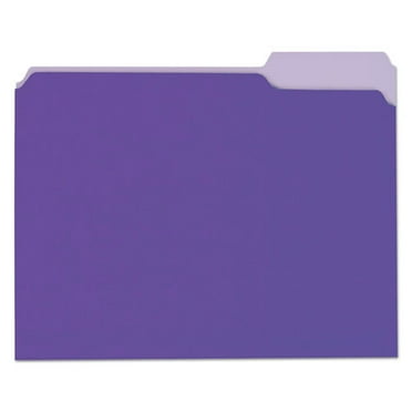 Smead File Folder, 1/3-Cut Tab, Letter Size, Purple, 100 per Box (13043 ...
