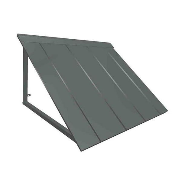 8 ft. Houstonian Metal Standing Seam Awning, Pewter - 104 x 24 x 24 in ...