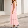YueHuiYing Women's Sleeveless Flowy Maxi Dress with Asymmetric Hem ...