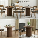 Wiilayok 35.4" Modern Round Dining Table, Wood Kitchen Table for 2 to 3 ...