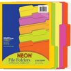 Pendaflex 40523 1/3 Cut Tab Letter Size Glow File Folders - Assorted ...