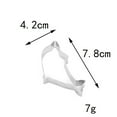 BESTYASH 8Pcs Plated Silver Stainless Steel Dolphin Shape Fruit Cutter ...
