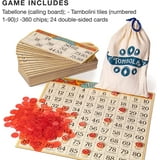 Tombola Bingo Family Game- Italian Tradition with 24 Players Capacity ...