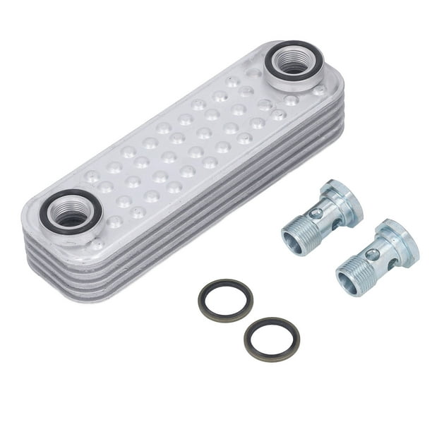 Oil Radiator Kit, Silver Engine Oil Cooler Assembly Direct Replacement ...