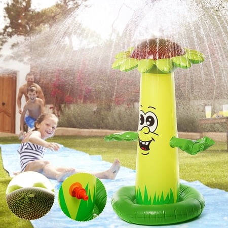 Sunflower Inflatable Water Splash Fountain Toy Beach Swimming Mat Kids ...