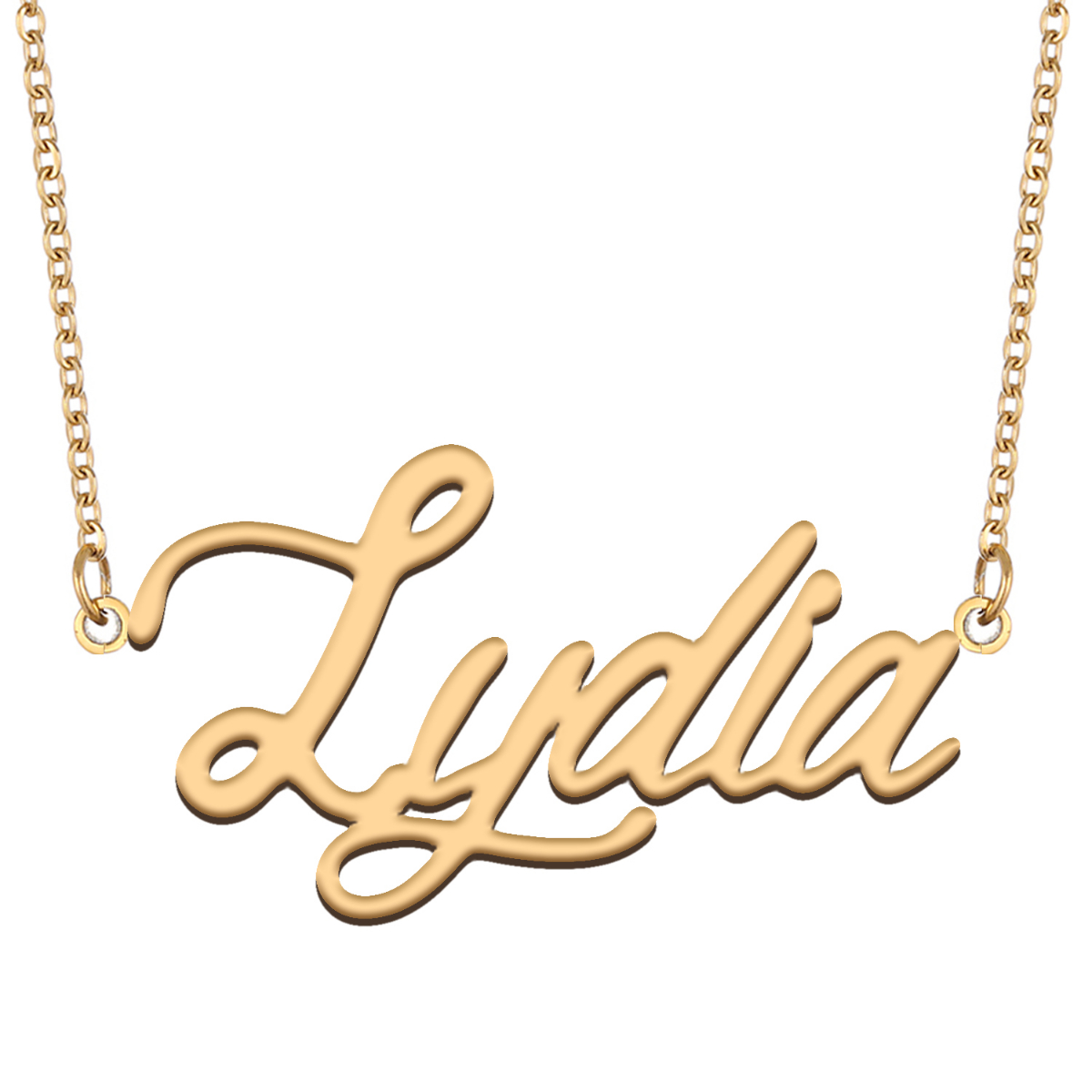 HUAN XUN Mama Alphabet Name Necklace Lydia Choker Name Necklace Womens ...