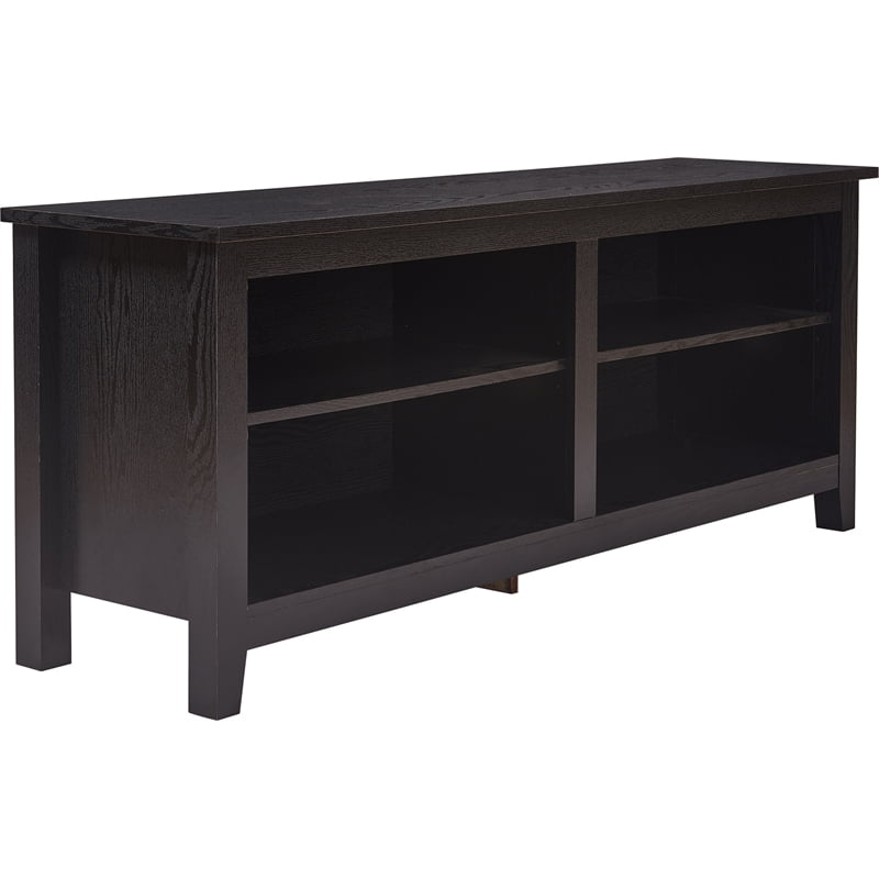 ClickDecor Manufactured Wood 58" TV Stand Black - Walmart.com