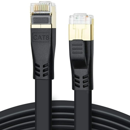 CAT 8 Ethernet Cable, 50ft 26AWG Heavy Duty High Speed 40Gbps 2000MHz ...