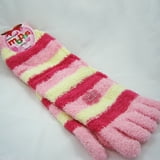 3 Pairs Lot Fuzzy Toe Socks Soft Striped Womens Thong Flip Flop ...