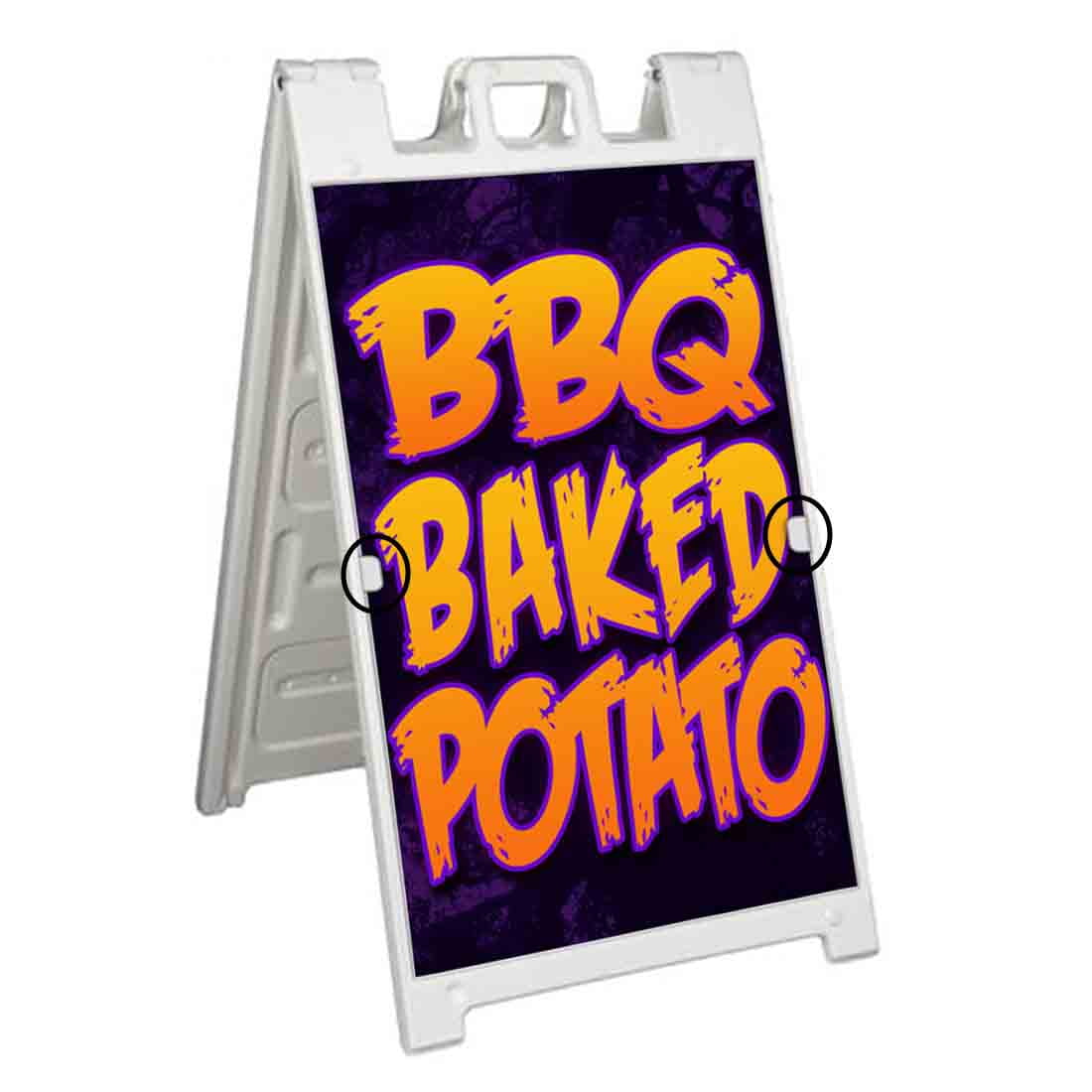 BBQ Baked Potato (24" X 36") Deluxe A-Frame Signicade, Includes 2 ...