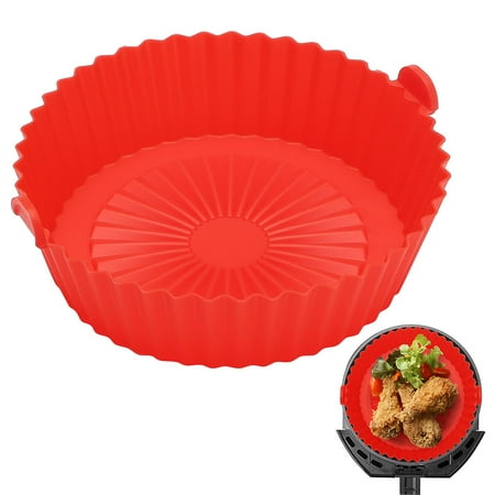 New Air Fryer Silicone Pot Air Fryer Basket Liner Non-stick Oven Baking ...