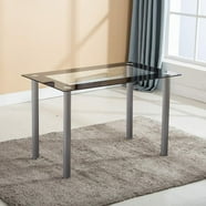 Ktaxon Dining Table Modern Minimallist Glass Kitchen Table Rectangular ...