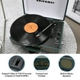 Udreamer Nostalgic 3-Speed Vinyl Record Player, Bluetooth, Portable ...