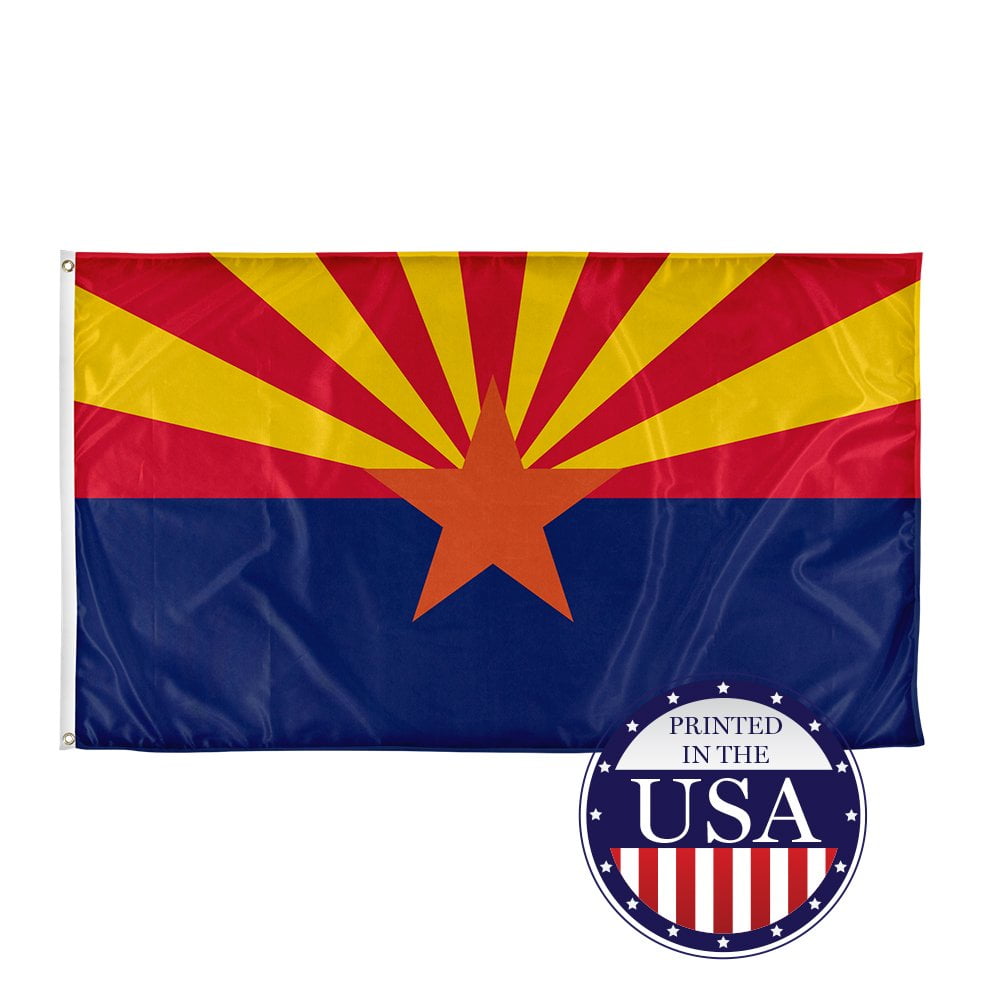 Arizona State Flag - 3ft x 5ft Knitted Polyester, State Flag Collection ...