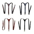 Adjustable PU Leather Suspenders Straps, Heavy-Duty Hook Fastening for ...