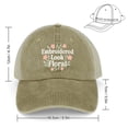 Embroidered Look Floral Khaki Baseball Cap for Men Women, Adjustable ...