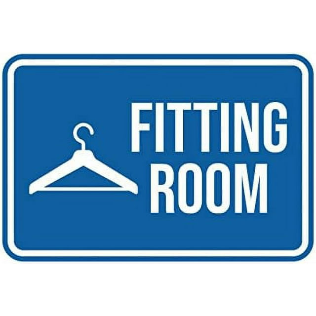 Classic Framed Fitting Room Sign (Blue) - Medium - Walmart.com