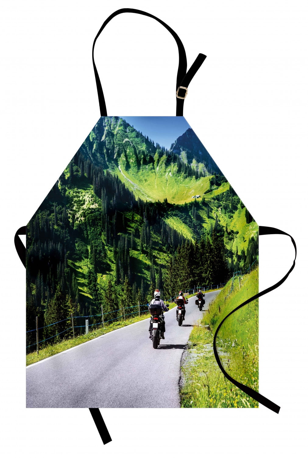 Mountain Apron Bikers Riding on Mountainous Highway in the Alpine ...
