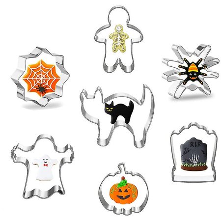 Halloween Cookie Cutter Set-7 Piece Stainless Steel Cutters Molds ...