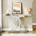 Tribesigns Mirrored Console Table - Modern 39-inch Silver Entryway ...