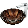Vigo Mediterranean Seashell Glass Vessel Sink and Faucet Set, Chrome ...