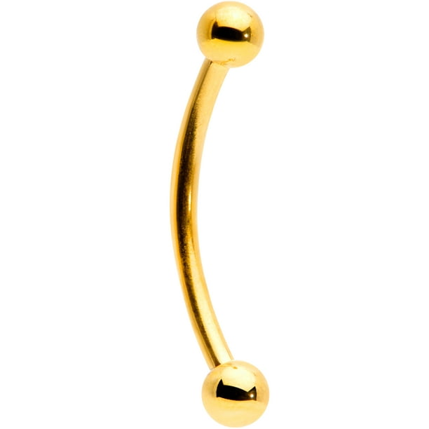Body Candy 9/16” PVD Steel Curved Barbell Bridge Erl Tongue Ring Snake ...