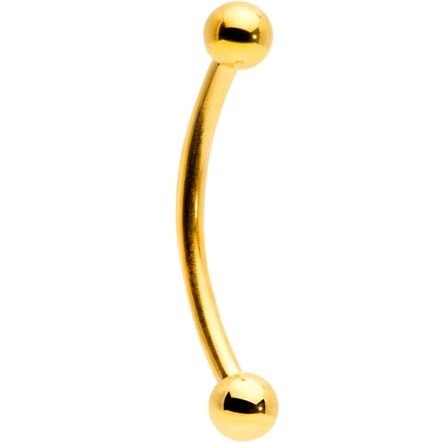 Body Candy 9/16” PVD Steel Curved Barbell Bridge Erl Tongue Ring Snake ...