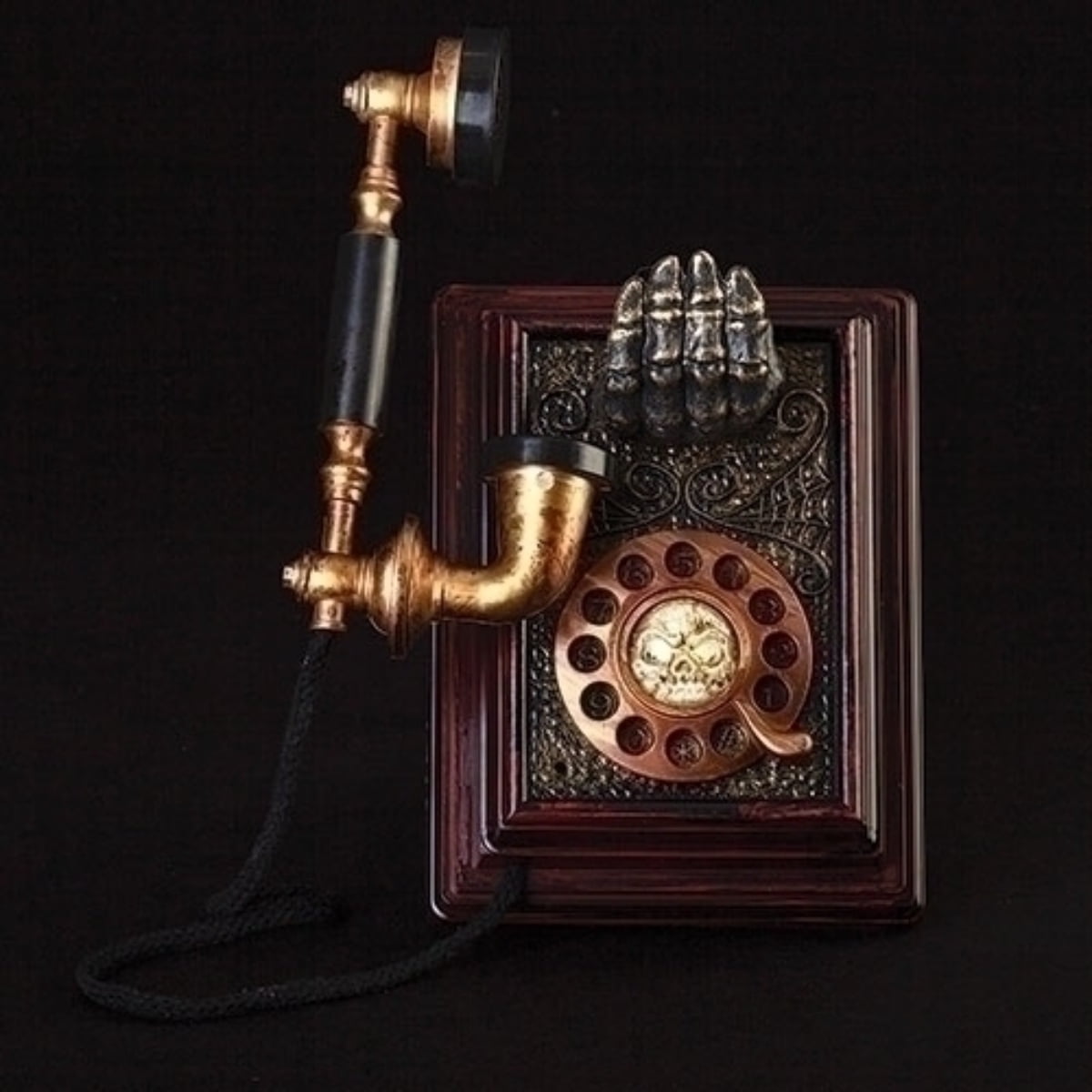 Roman 8" Brown and Black Lighted Halloween Telephone Table Top Decor ...