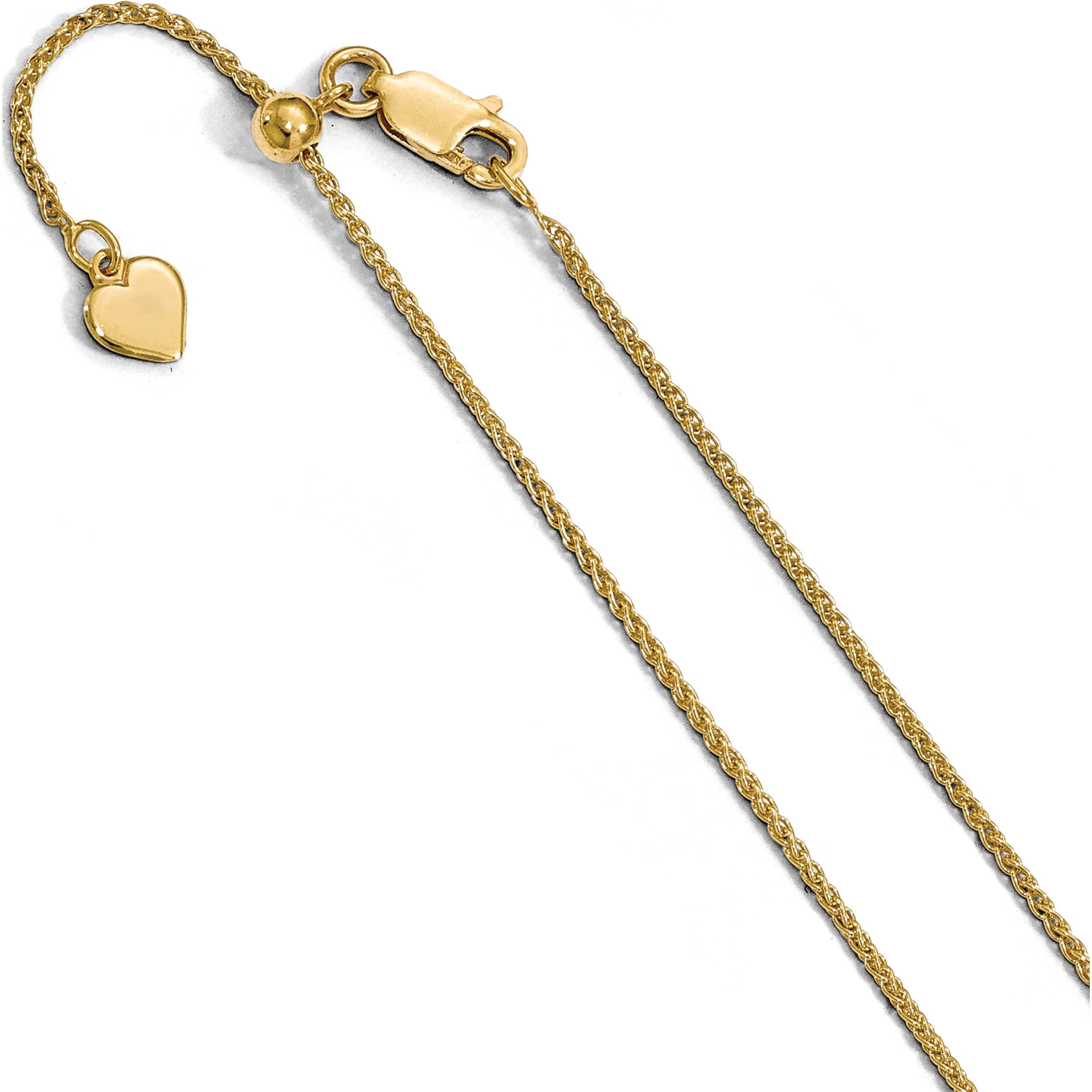 Ss/Gold Plated Jbsp's Sterling Silver Adjustable Gold-Plated 1.3mm ...