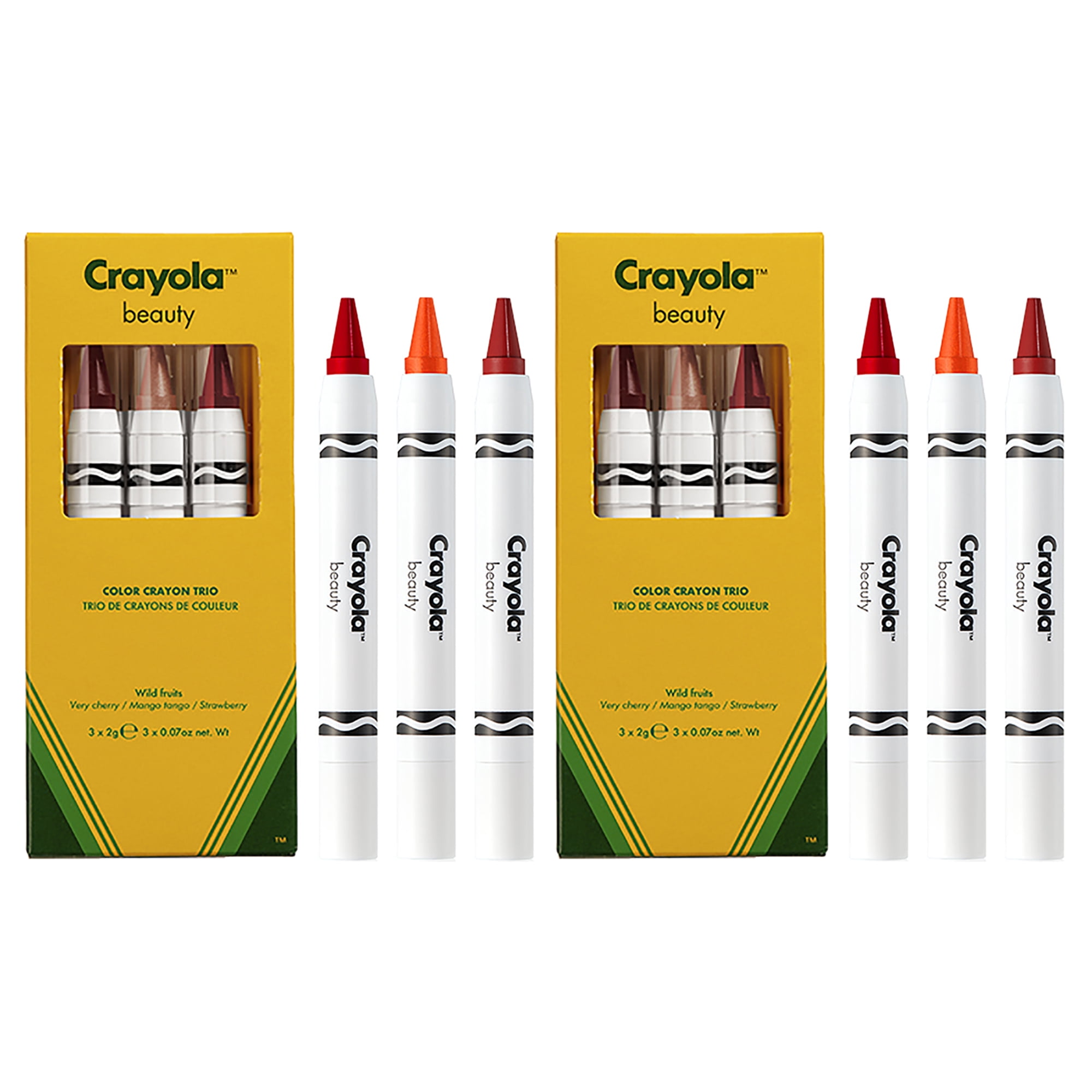 Crayola Crayon Trio - Wild Fruits - Pack of 2 - 3 x 0.07 oz Lipstick ...
