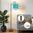 Arc Floor Lamp with Adjustable Lampshade Swimming Pool Water Surface ...