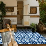 HUGEAR Reversible Plastic Indoor/Outdoor Rug, 5'x8' Waterproof Patio ...