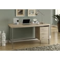 MONARCH - COMPUTER DESK - 60"L / WHITE / SILVER METAL - Walmart.com