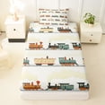 Castle Fairy Minimalist Cartoon Steam Train Twin Sheet Sets 3pcs for ...
