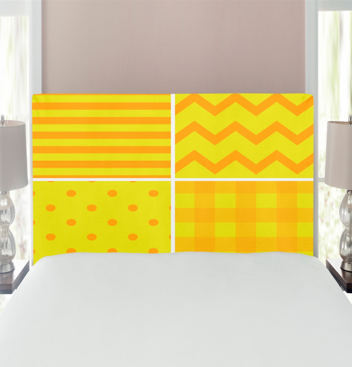 Yellow Headboard, Illustration Different Patterns in Flat Design Zigzag ...
