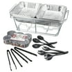 Sterno Buffet Kit, 24-Piece Disposable Party Set with Warming Fuel ...