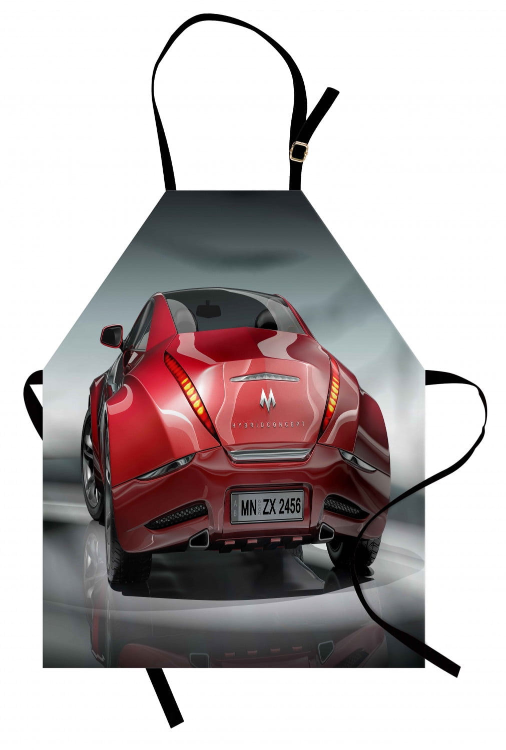 Cars Apron, Red Sports Car Concept Design Realistic Powerful Engine ...
