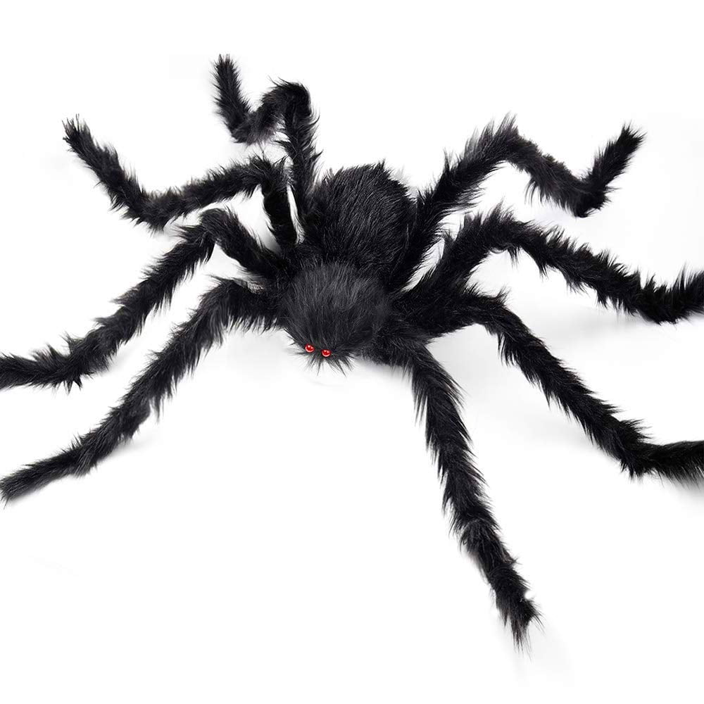Halloween Spider, Foldable Spider Fake Hairy Spider Scary Decorations ...