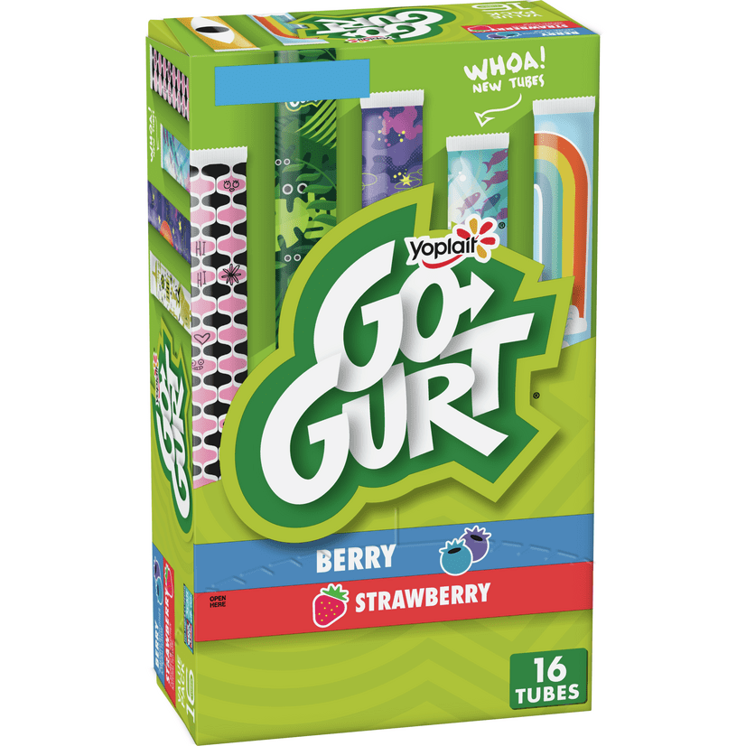 Yoplait Go-Gurt, Low Fat Yogurt, Berry & Strawberry Variety Pack, 32 oz - Walmart.com - Walmart.com
