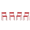 BizChair Commercial Grade Steel Stack Chair, Indoor-Outdoor Armless ...
