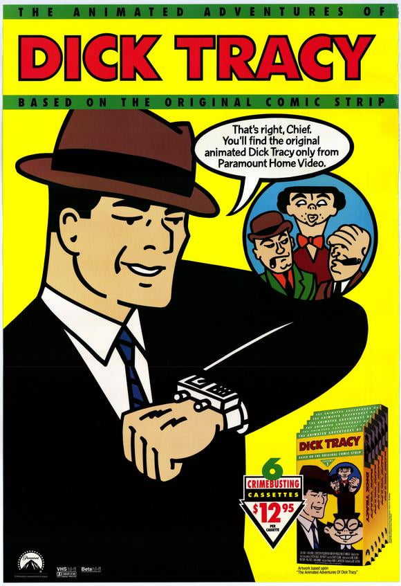 Dick Tracy - animated series - movie POSTER (Style B) (27" x 40") (1990 ...
