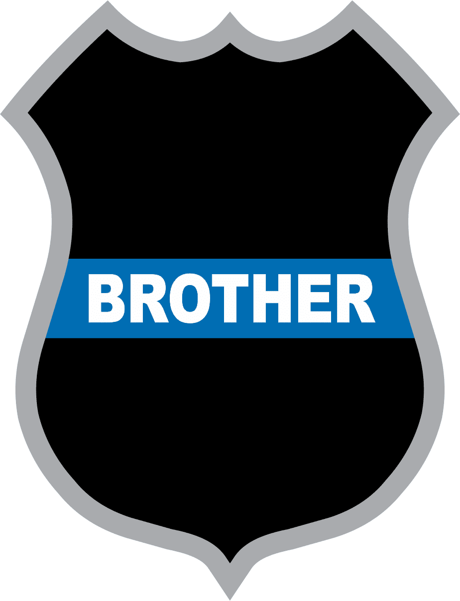 3.8 Inch Thin Blue Line Brother Police Badge Decal - Walmart.com