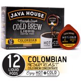Java House® Authentic Cold Brew Coffee Pods, Colombian Black, 12 Count ...