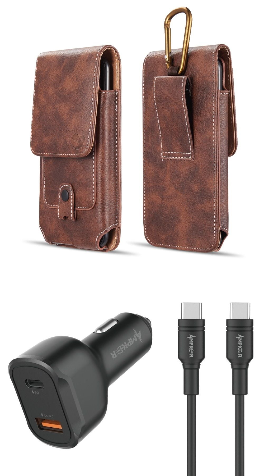 Buy Pouch and Car Charger Bundle for Nothing Phone 1: Vertical Magnetic ...