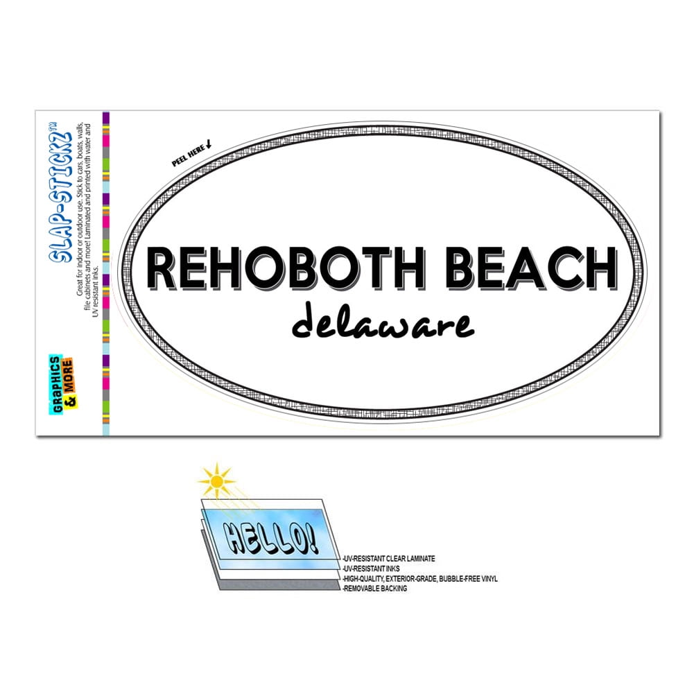 Rehoboth Beach, DE - Delaware - Black and White - City State - Oval ...