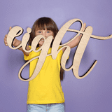 Krafty Supply Wood Number Word Eight, 5" Wide, 1/4" Birch, Wood Numbers ...